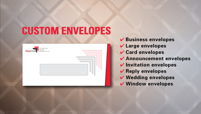 Custom Envelope Printing – Citypress | Winnipeg Printing | We Treat ...